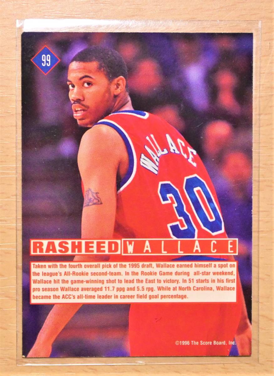 RASHEED WALLACE ラシード ウォーレス 1996 BASKETBALL GREATS トレーディングカード NBA トレイルブレイザーズ Trail Blazers ...