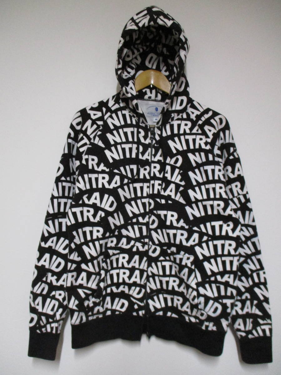 日本製 NITRAID ナイトレイド ロゴ総柄 ジップパーカー Mサイズ(ナイトレイド)｜売買されたオークション情報、yahooの商品情報をアーカイブ公開 - オークファン（aucfan.com）