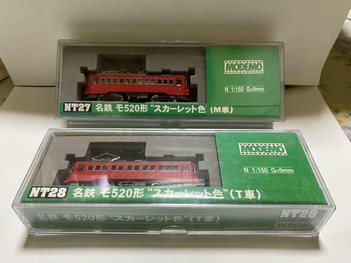 0715 MODEMO モデモ NT28 NT27名鉄 モ502形 スカーレット色 T車 M車 動作未確認(Nゲージ)｜売買されたオークション ...