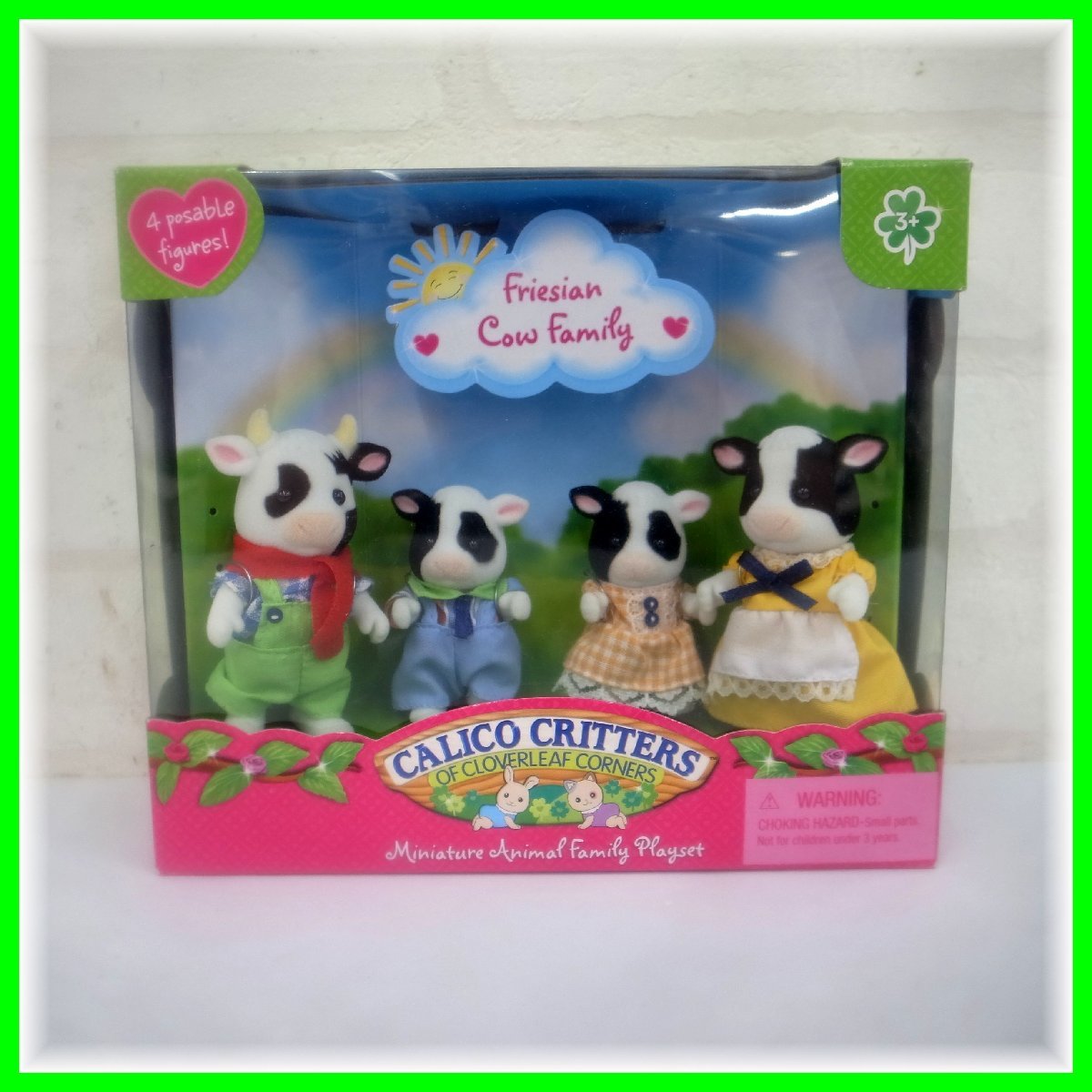 1円 シルバニアファミリー CALICO CRITTERS カウファミリー Friesian Cow Family 牛 エポック社 海外版 ...