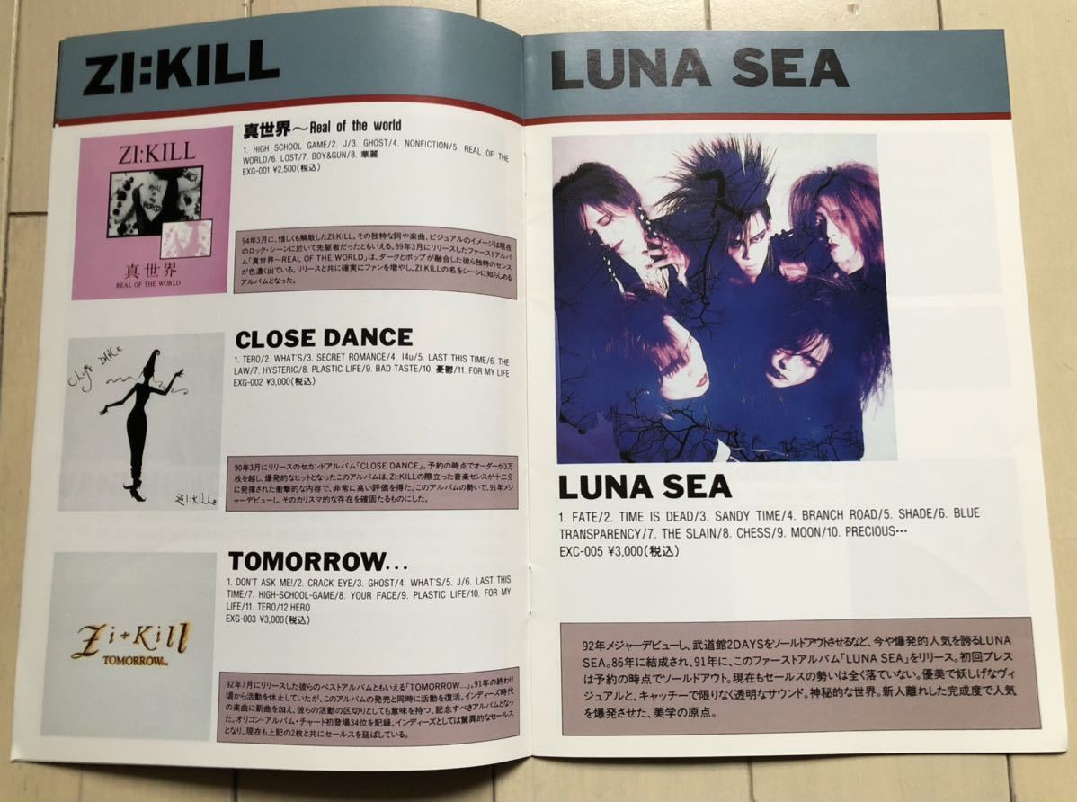 EXTASY RECORDS CATALOGUE BOOK エクスタシーレコード X Japan LUNA SEA GLAY Zi:Kill ...