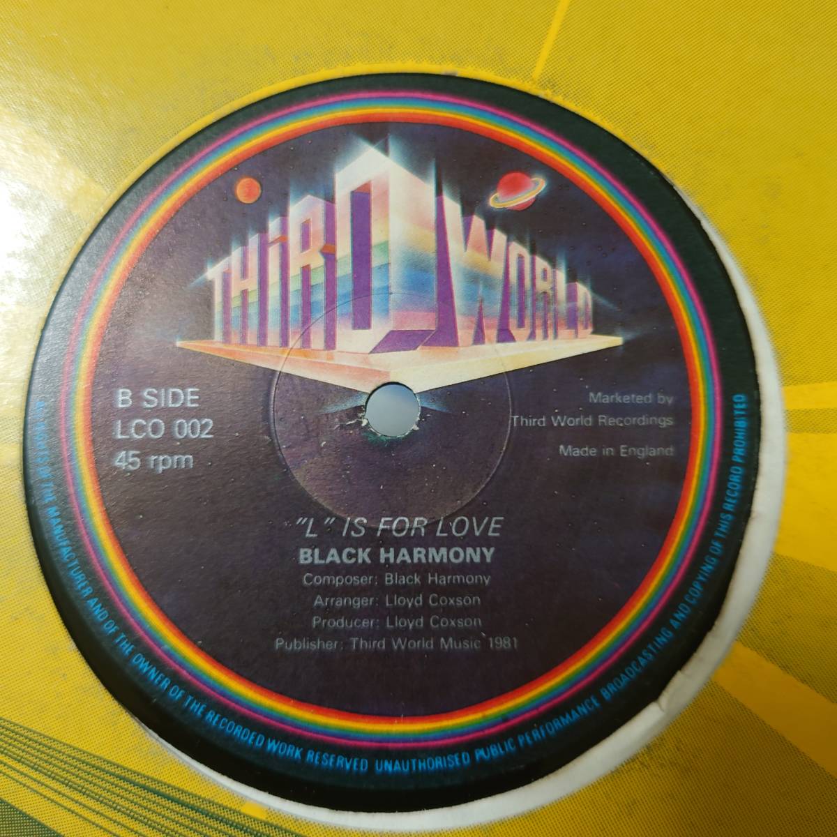 レア Black Harmony - What's It All About / L Is For Love // Third World Recordings 12inch / Lovers ...