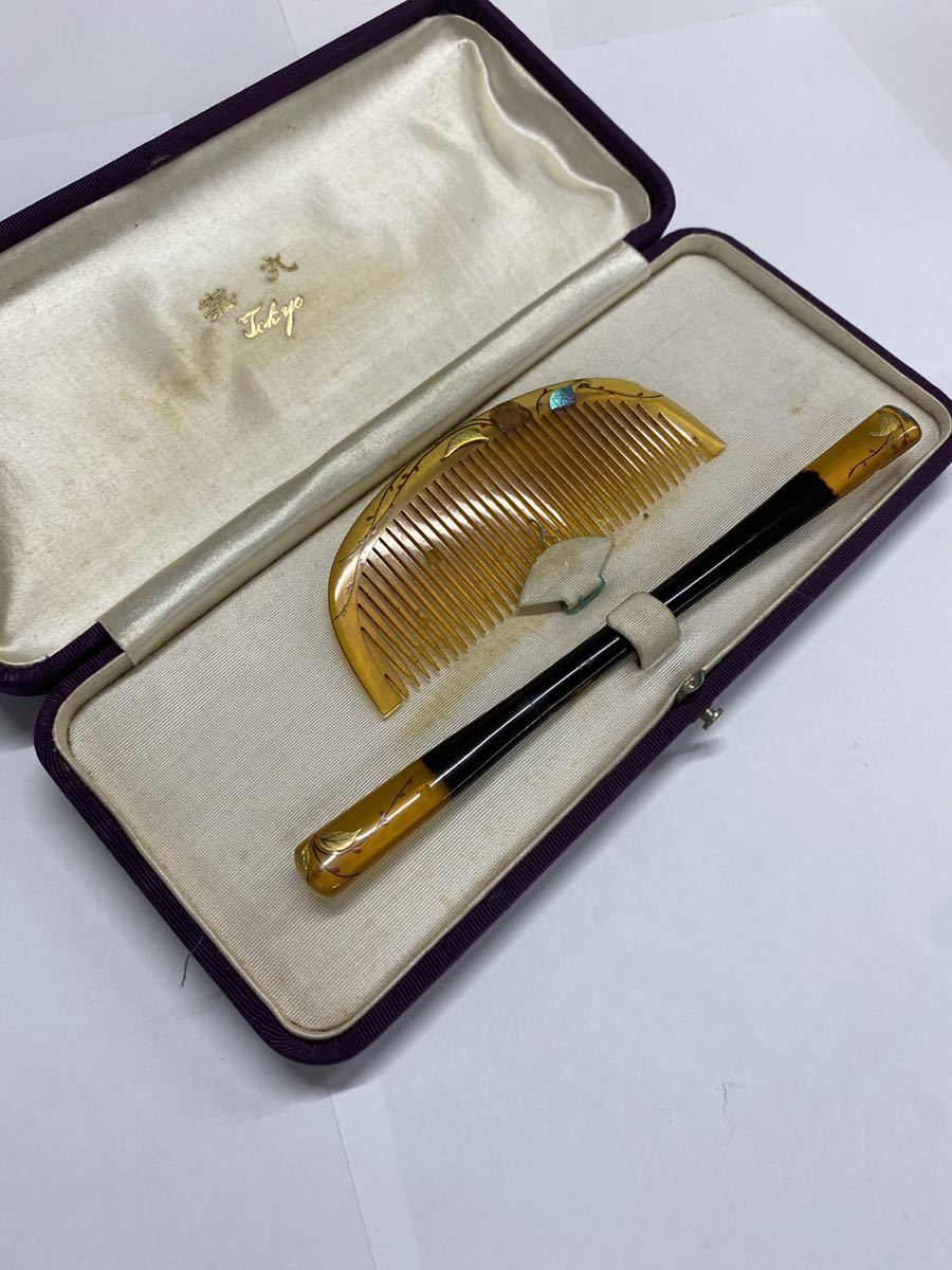 ユ1111M 嘉丸 TOKYO べっ甲 かんざし くし 簪 櫛 和装小物 アンティーク 長期保管品 本鼈甲(かんざし)｜売買されたオークション ...