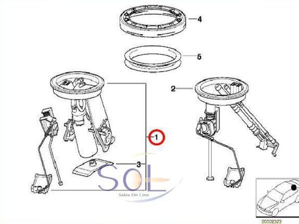 BMW E36 燃料ポンプ フューエルポンプ 318i 320i 323i 325i 328i M3 16141182842 ...