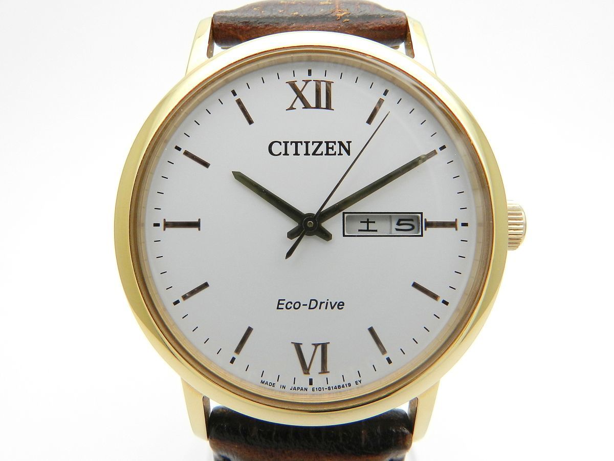 1円スタート 腕時計 CITIZEN シチズン Eco-Drive エコドライブ E101-S107270 ソーラーQZ デイデイト ラウンド型 メンズ W227(シチズン)｜売買された ...