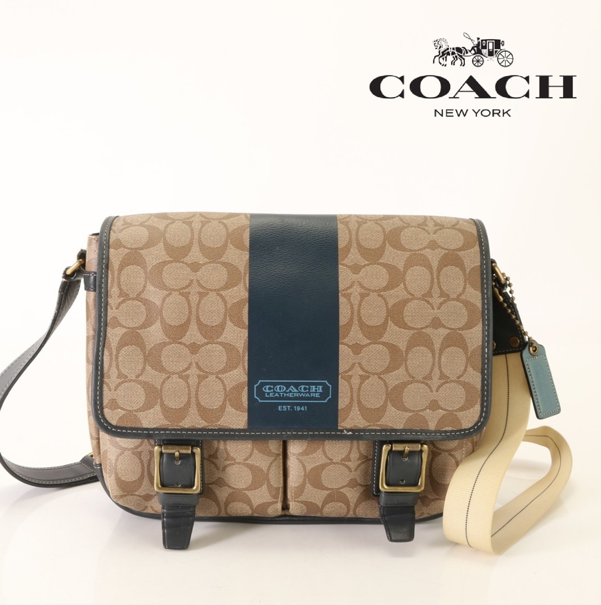 1円 コーチ シグネチャー ヘリテージストライプ F70077 メンズ 斜め掛け ショルダー バッグ メッセンジャー レザー M BT7-I3(トートバッグ)｜売買されたオークション情報 ...