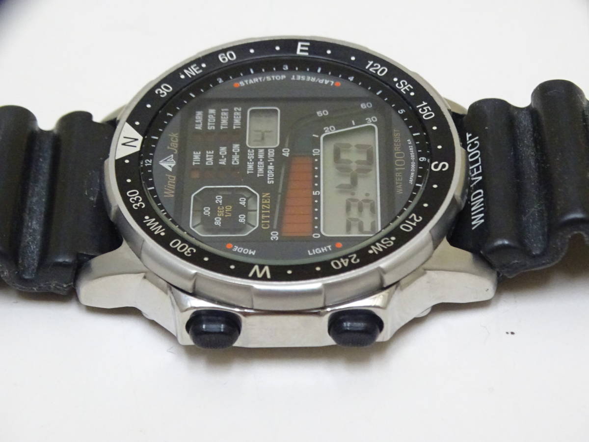 CITIZEN シチズン Wind Jack スポーツデジタルウオッチ D060 当時物 昭和レトロ ボタン欠品 現状渡し(その他)｜売買され ...