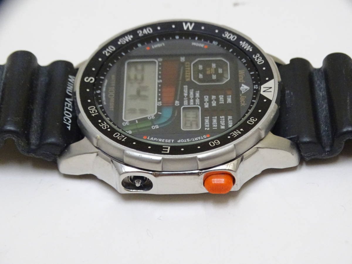 CITIZEN シチズン Wind Jack スポーツデジタルウオッチ D060 当時物 昭和レトロ ボタン欠品 現状渡し(その他)｜売買され ...