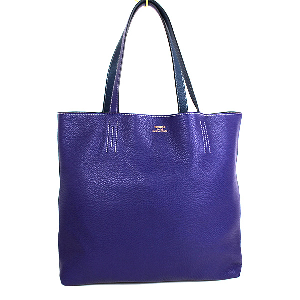 エルメス トートバッグ ドゥブルセンス45 極 ハンドバッグ ショルダーバッグ HERMES ネイビー×パープル 紺×紫 q169(その他)｜売買されたオークション情報、yahooの商品情報を ...