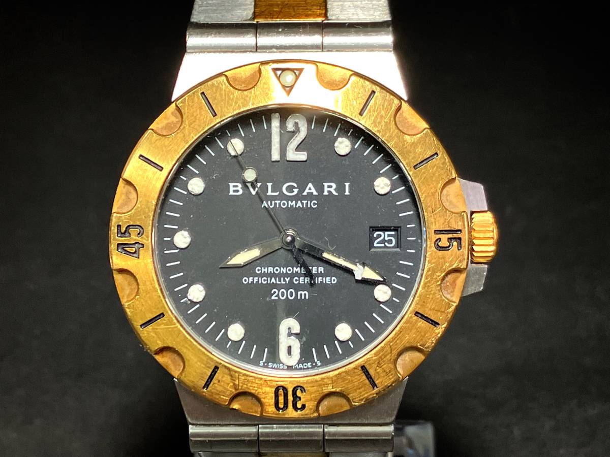 ブルガリ BVLGARI ディアゴノ スクーバ SD 38 SG 200m K18 750/SS 自動巻き メンズ腕時計 不動(ディアゴノ)｜売買されたオークション情報、yahooの商品情報を ...
