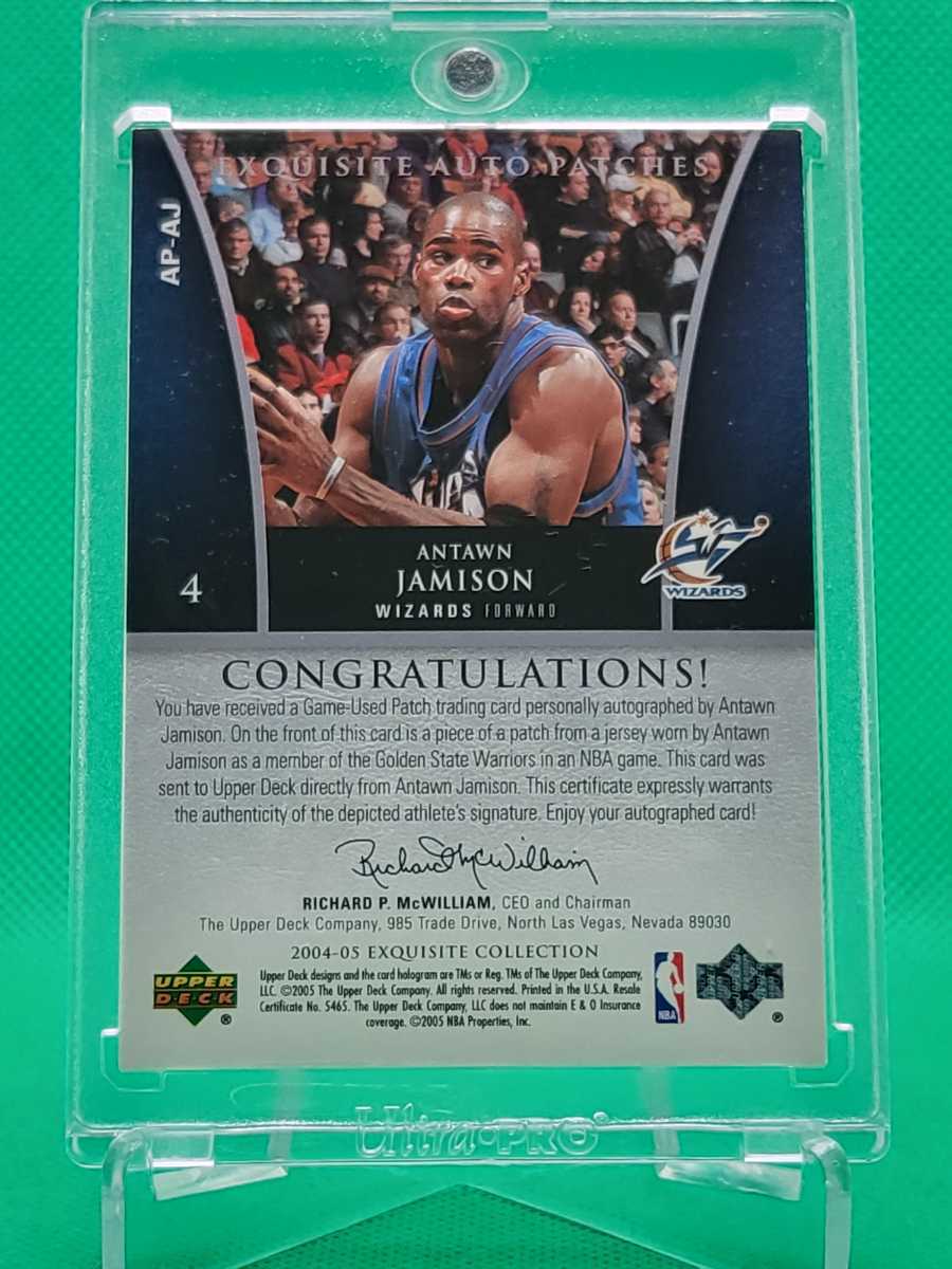 Exquisite Antawn Jamison 直書きパッチオート 2004-05 Exquisite Collection Patches ...