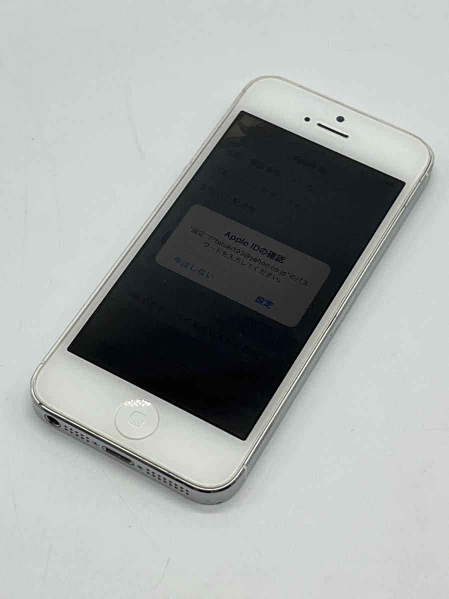 スマホ Apple iPhone5 A1429 32GB シルバー/SoftBankネットワーク利用制限 液晶パネル液漏れ AppleID ...
