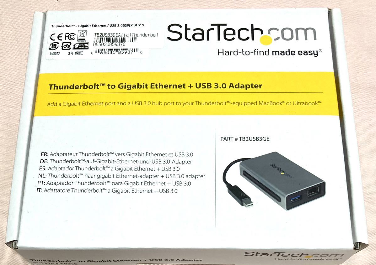 StarTech Thunderbolt ギガビットイーサネット+ USB 3.0アダプタ 製品ID: TB2USB3GE + 超高速USB3.0 4ポートハブ セット(その他)｜売買された ...
