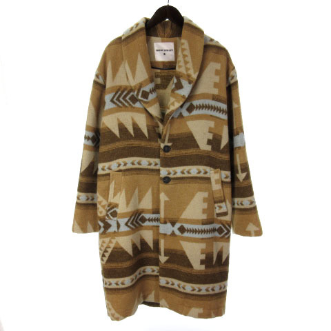 フロントストリート8 FRONT STREET8 19AW Blanket Chester Coat チェスターコート 総柄 ウール混 FR234 46 ベージュ メンズ(Mサイズ)｜売買され ...