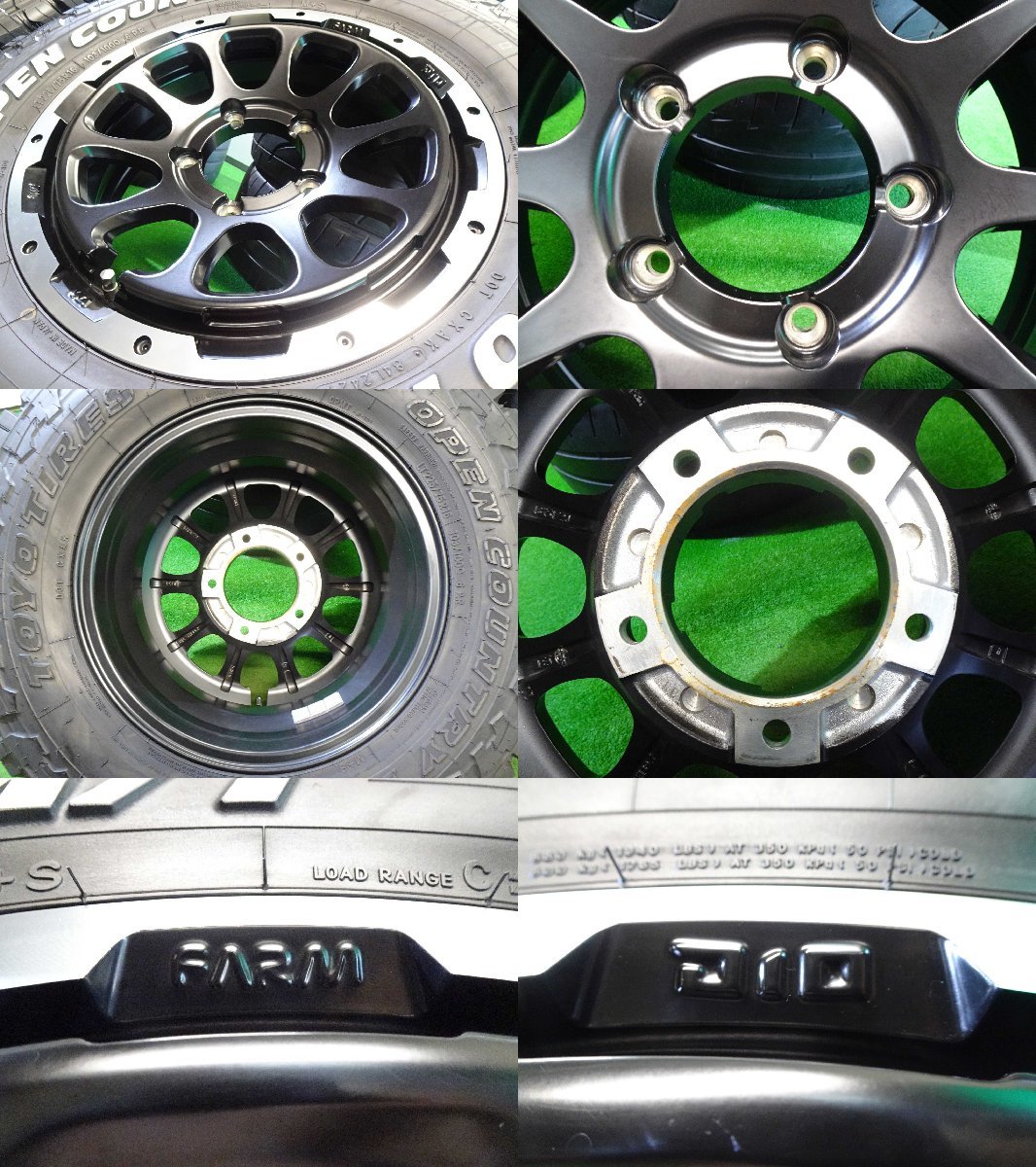 4本 FARM D10 16インチ 5.5J +20 5H 139.7 ラジアル TOYO OPEN COUNTRY M/T 21年 225 ...