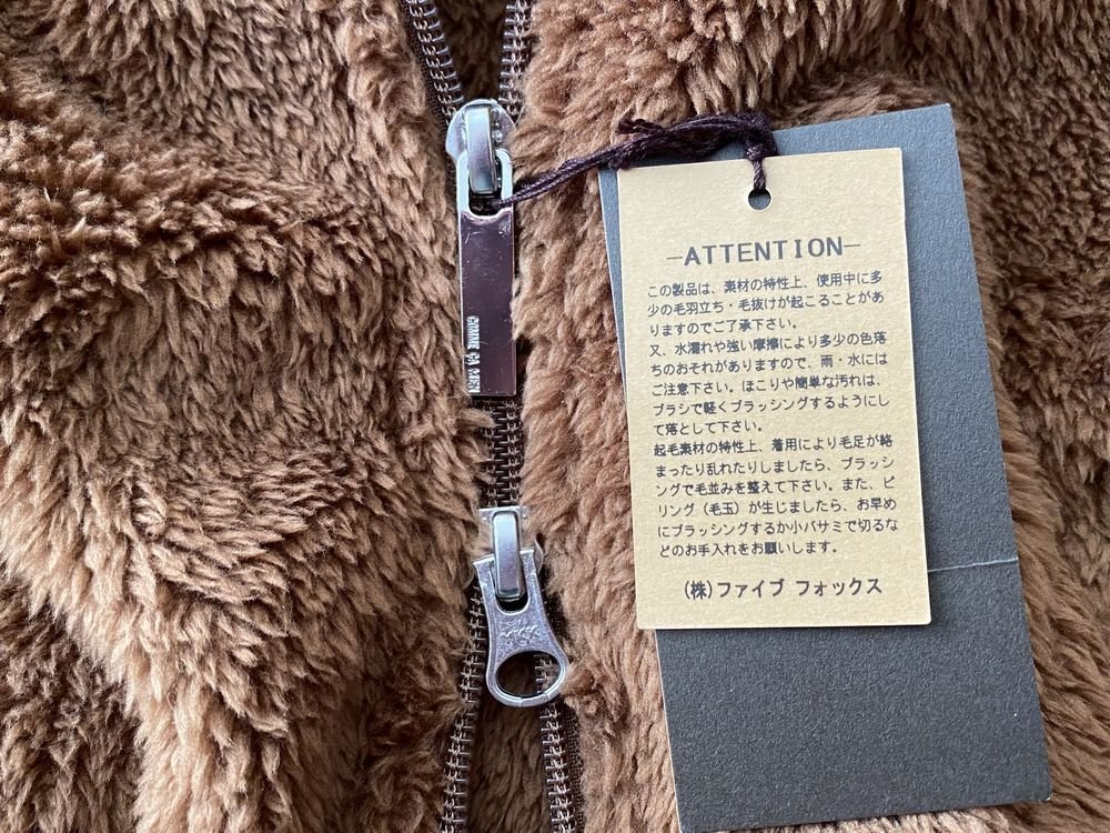 COMME CA MEN コムサメン TEXBIRD スエード風ジャージー フリースジップアップパーカ 16ブラウン Mサイズ 45CW09 ...