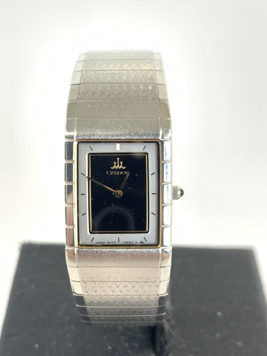 稼働品 credor クレドール 2F70-5510 ヴィンテージ シルバー クオーツ 腕時計 SEIKO セイコー(クレドール)｜売買されたオークション情報、yahooの商品情報をアーカイブ ...