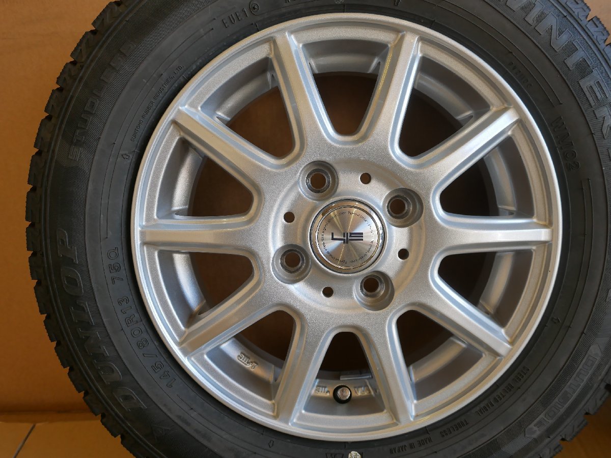 A1274 7mm山 2020年 SIH 13x4J 100x4H スタッドレスタイヤ DUNLOP WINTER MAXX VM02 145 ...