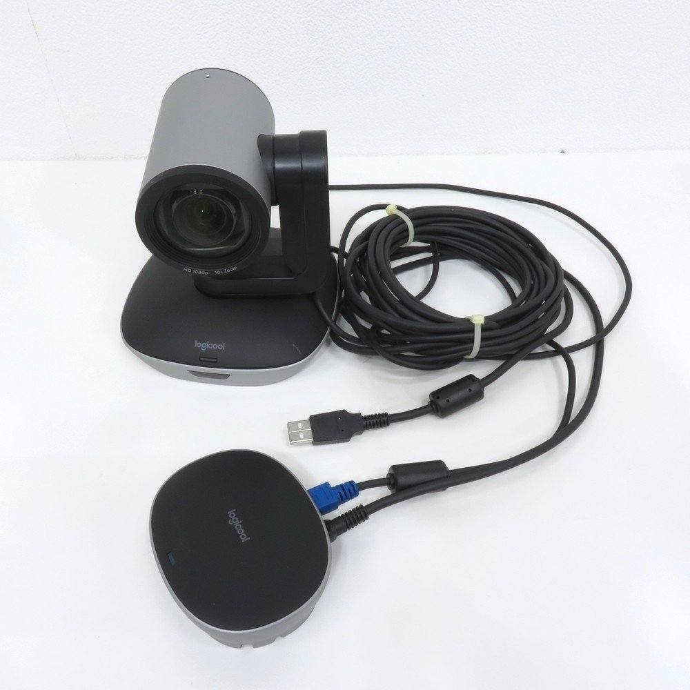 1円スタート logicool ロジクール V-U0036 ビデオ会議システム ブラック 電話会議 WEBカメラ ミーティング 通電 動作未 ...