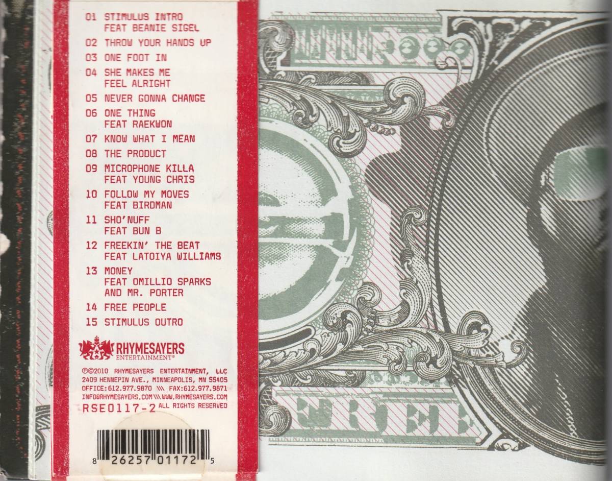 CD HIPHOP FREEWAY & JAKE ONE／The Stimulus Package／2010年 Beanie Sigel Raekwon Young Gunz Birdman ...