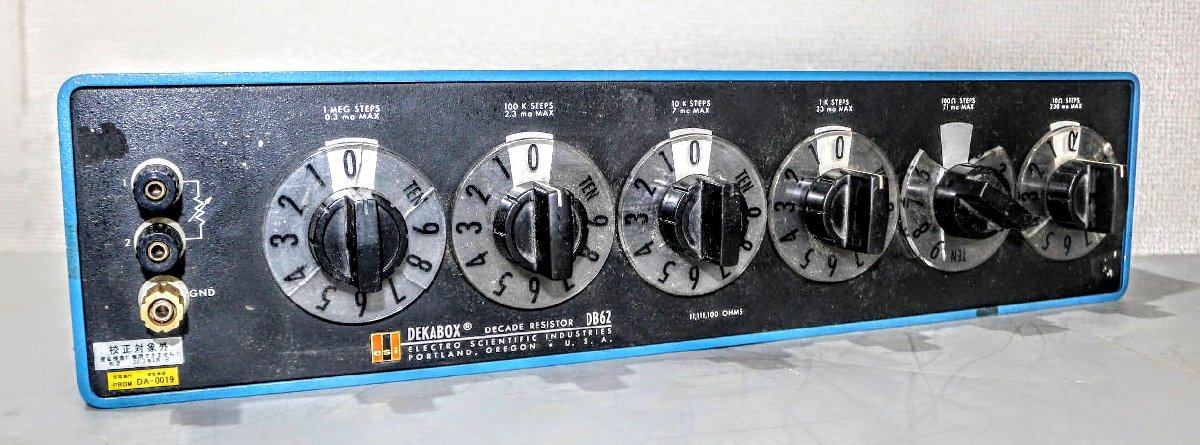 6ダイヤル可変抵抗器 esi / Tegam DB62ディケード抵抗器 esi DB62 Dekabox In-Line Decade ...
