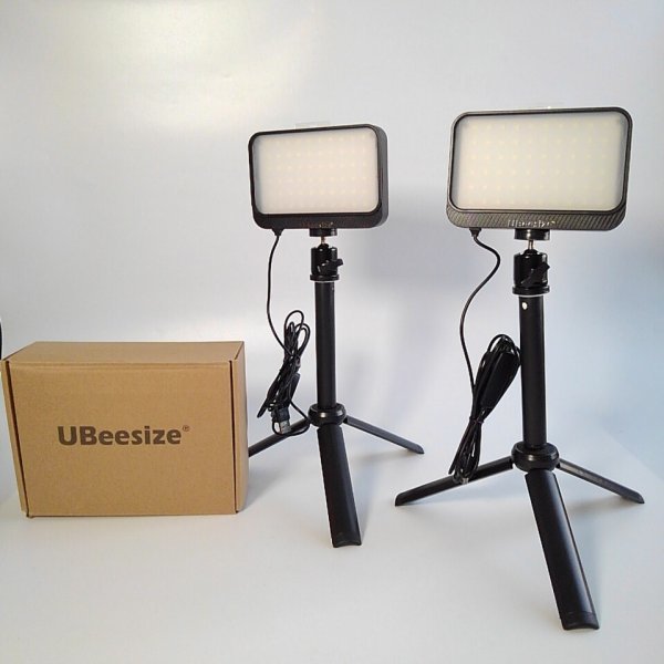 UBeesize 撮影用ライト 2セット V107 三脚スタンド付 カラーフィルタ 白 青 オレンジ 赤 黄色 付き 輝度調節 USB接続 28 00210(その他)｜売買されたオークション ...
