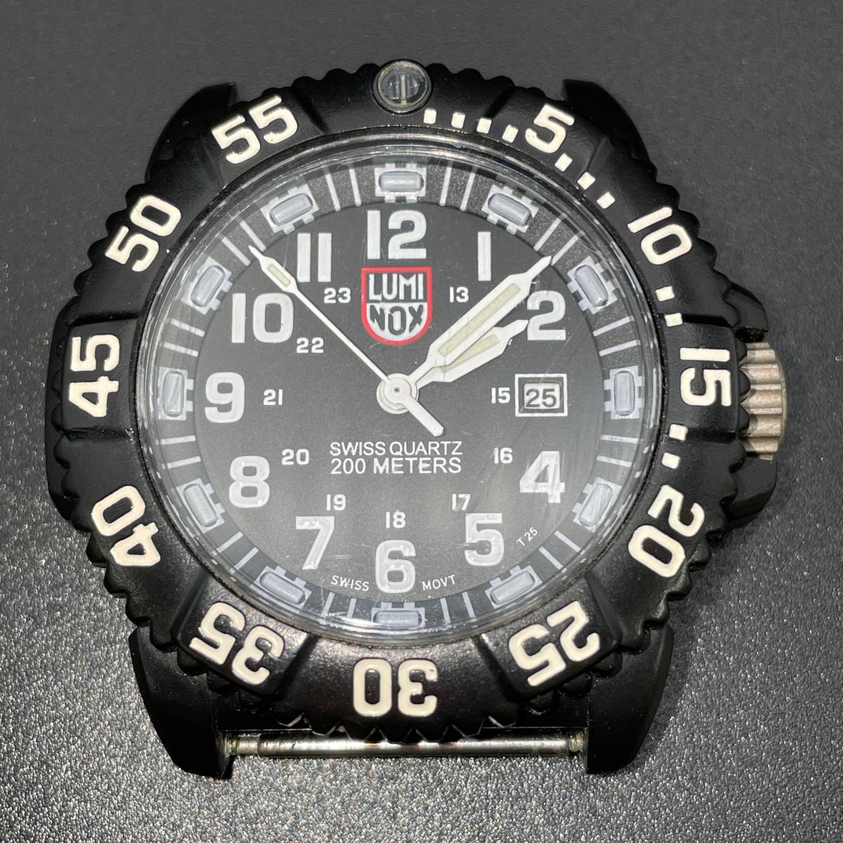 1円 稼動品 正規品 LUMINOX ルミノックス 3050/3950 ネイビーシールズ クォーツ デイト ブラックダイヤル メンズ腕時計 ...