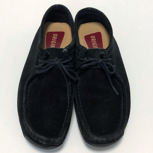 W009 クラークス オリジナルズ ワラビー スエード レザー シューズ 黒 CLARKS ORIGINALS 789294(7インチ以下 ...