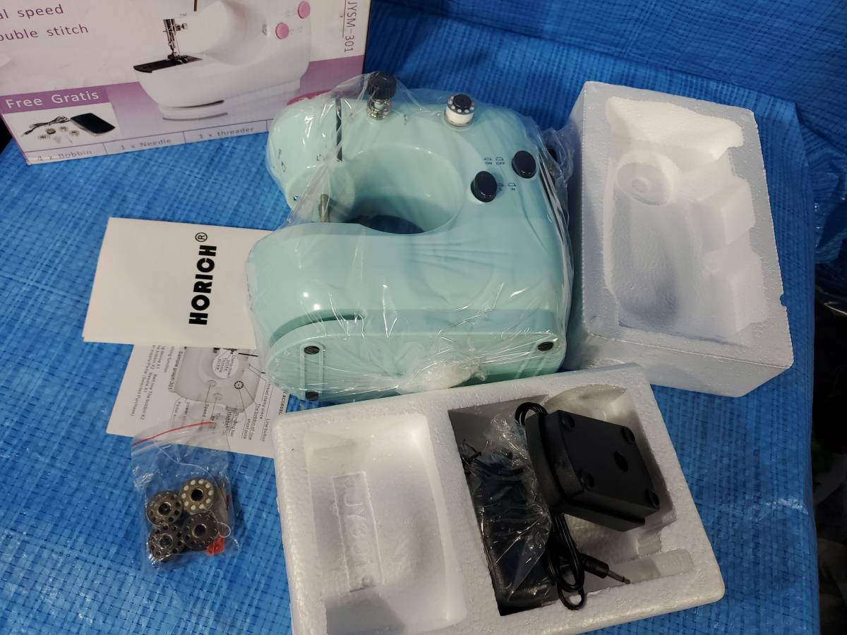 2000円 upca コンパクト電気ミシン JYSM-301 ACアダプター式 フットペダル付属(ミシン)｜売買されたオークション情報、yahooの商品情報をアーカイブ公開 - オークファン ...