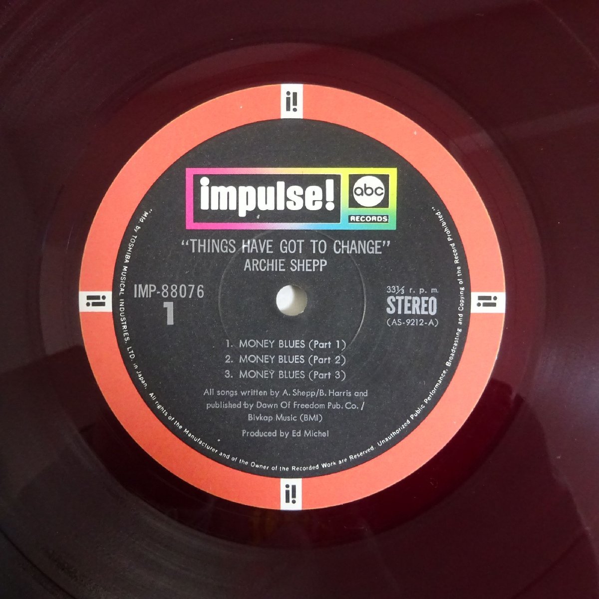 17107665; 国内盤/impulse /東芝赤盤/美盤 Archie Shepp / Things Have Got To Change ...