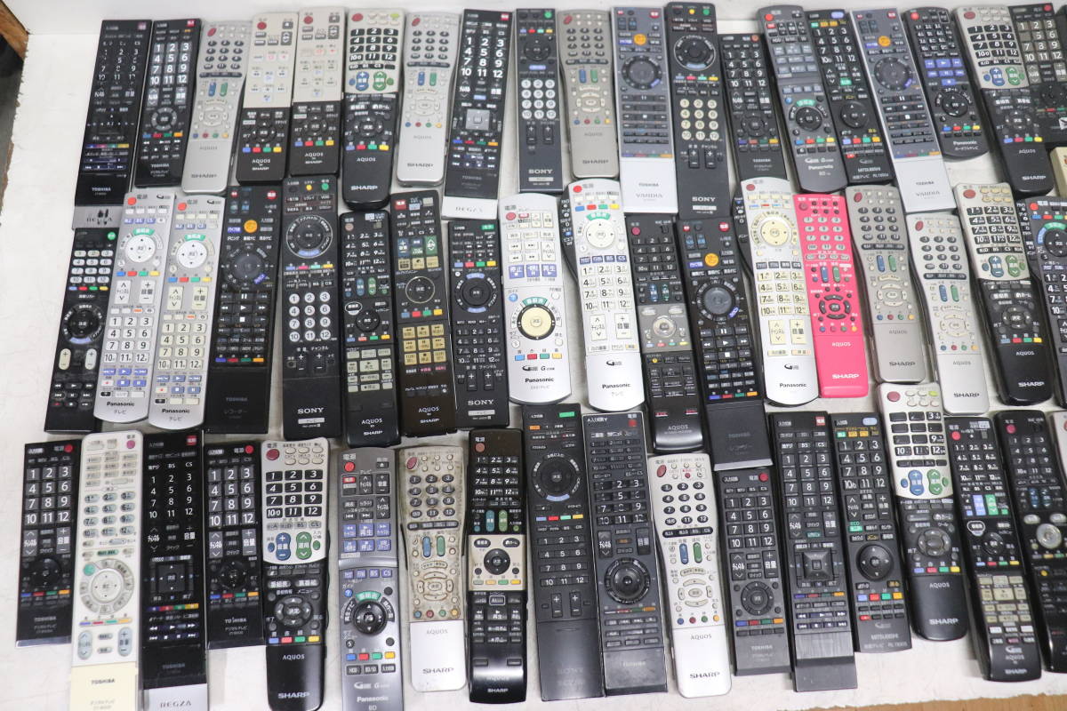 Y14/137 東芝/SONY/Panasonic/SHARP テレビ/HDD/DVD/BDレコーダー 用 リモコン 114本 動作未確認 ...