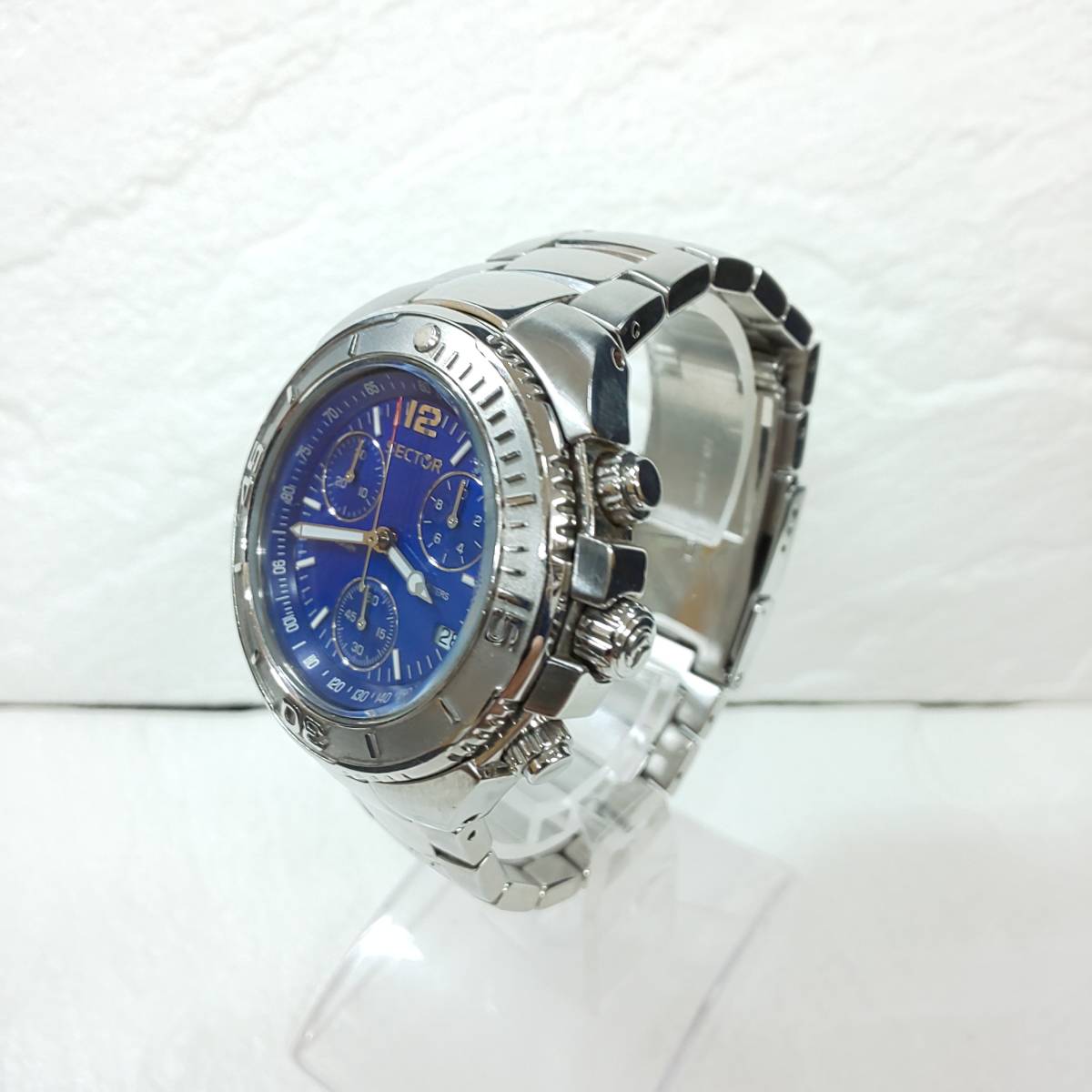 セクター SECTOR 350 CHRONO QUARTZ クロノグラフ ダイバー 100m防水 電池交換済 コレクション放出(セクター ...