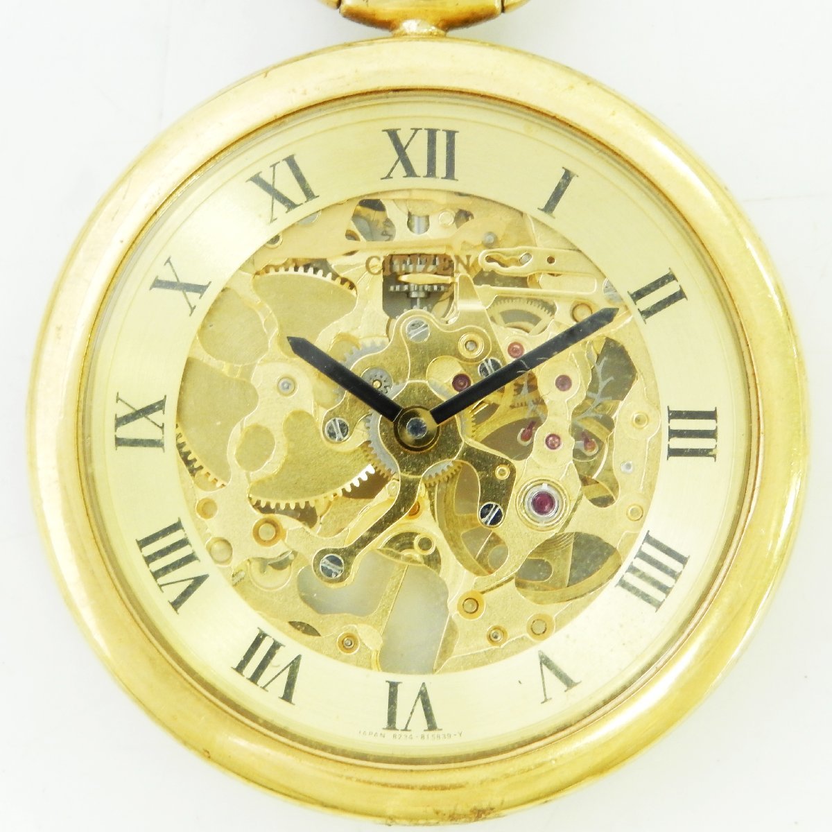 CITIZEN シチズン 8234-824369K 手巻き式 懐中時計 17石 チェーン付属 ゴールド系(シチズン)｜売買されたオークション ...