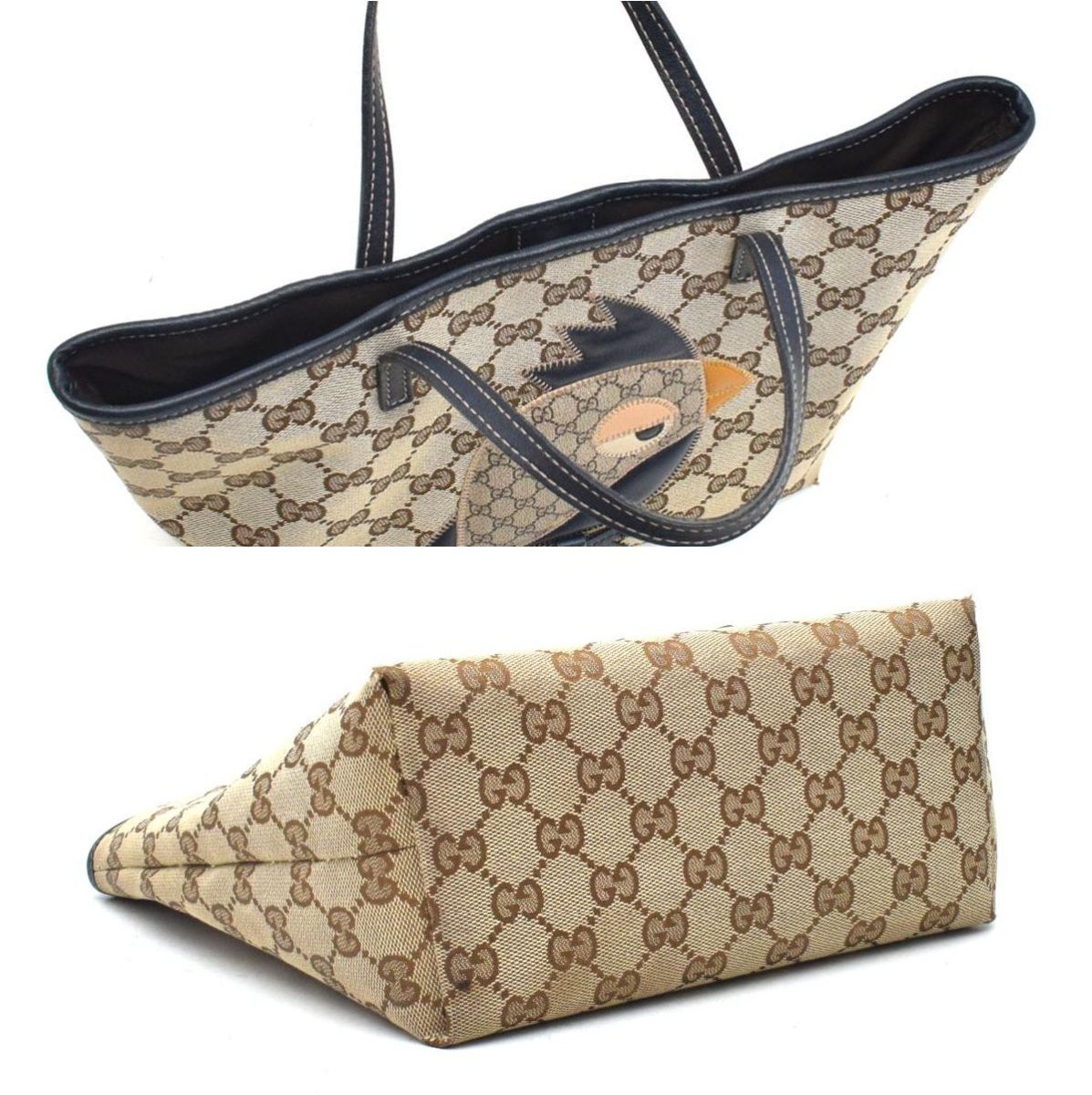 GUCCI グッチ GGキャンバス チルドレンズ ZOOシリーズ パパガッロ トートバッグ オウム 鳥 ハンドバッグ ネイビー 271101 H205423(オールドグッチ)｜売買された ...