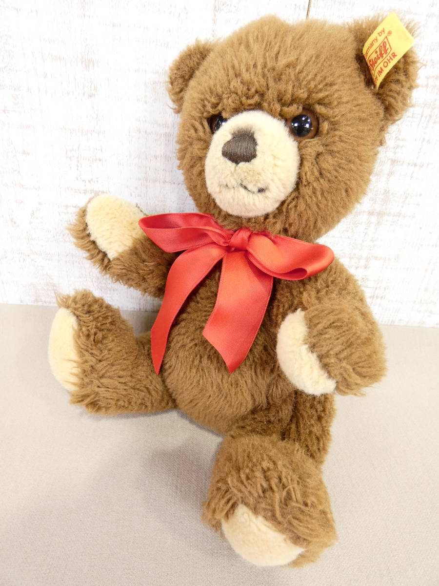 steiff/シュタイフ ぬいぐるみ テディベア petsy teddy bear/ペッツィテディベア ブラウン 約27cm リボン付き フルジョイント ＠60 2(シュタイフ社)｜売買された ...