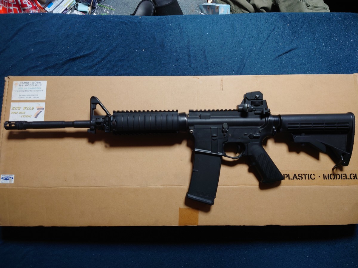タニオコバM4モデルガンRIS.14.5インチモデル 発火済みカート60発予備マガジン1(モデルガン)｜売買されたオークション情報、yahooの商品情報をアーカイブ公開 - オークファン ...