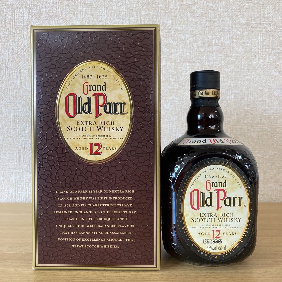 Grand Old Parr Aged 12 Year EXTRA RICH scotch whisky オールドパー オールドパー12年 ...