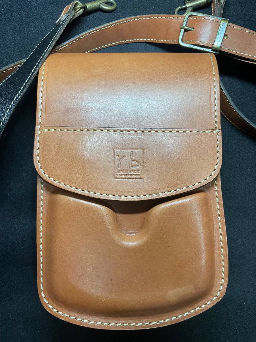 rb RAID BACK leather works ポーチ ショルダー バッグ サコッシュ ベルト レザー(ショルダーバッグ)｜売買されたオークション情報、yahooの商品情報をアーカイブ ...