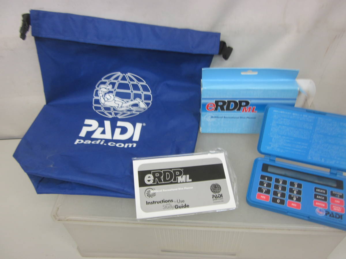 ダイビング 潜水計画 マルチレベル PADI/eRDP ML ダイブテーブル 耐水性 ポーチ付き 箱 説明書あり 使用感現状品 60(その他 ...