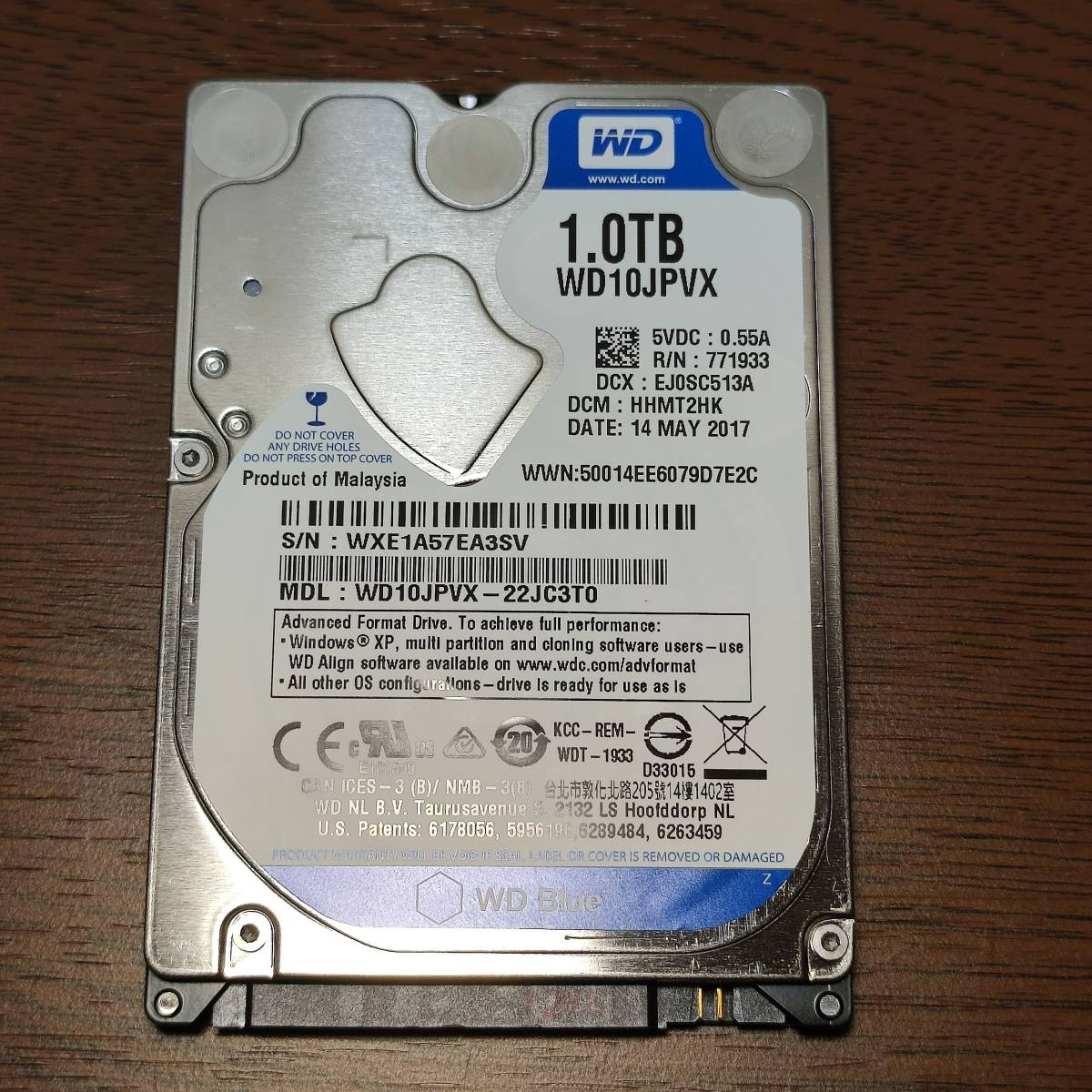 Western Digital 内蔵SATA 1TB 2.5inch HDD WD BLUE WD10JPVX-22JC3T0(500GB ...