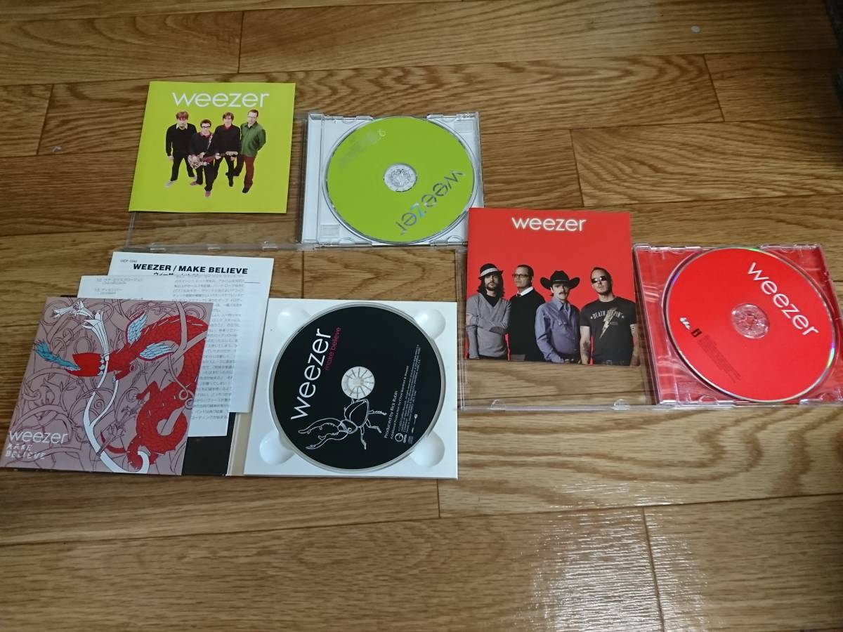 S06924 ウィーザー Weezer Make Believe Weezer Red Album Weezer Green Album CD ...