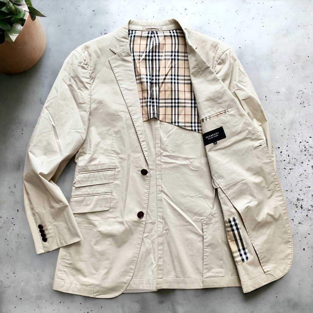 1円〜 D08 モデル Mぐらい バーバリーブラックレーベル ストレッチ ノバチェック テーラードジャケット BURBERRY BLACK LABEL(Mサイズ)｜売買されたオークション情報 ...