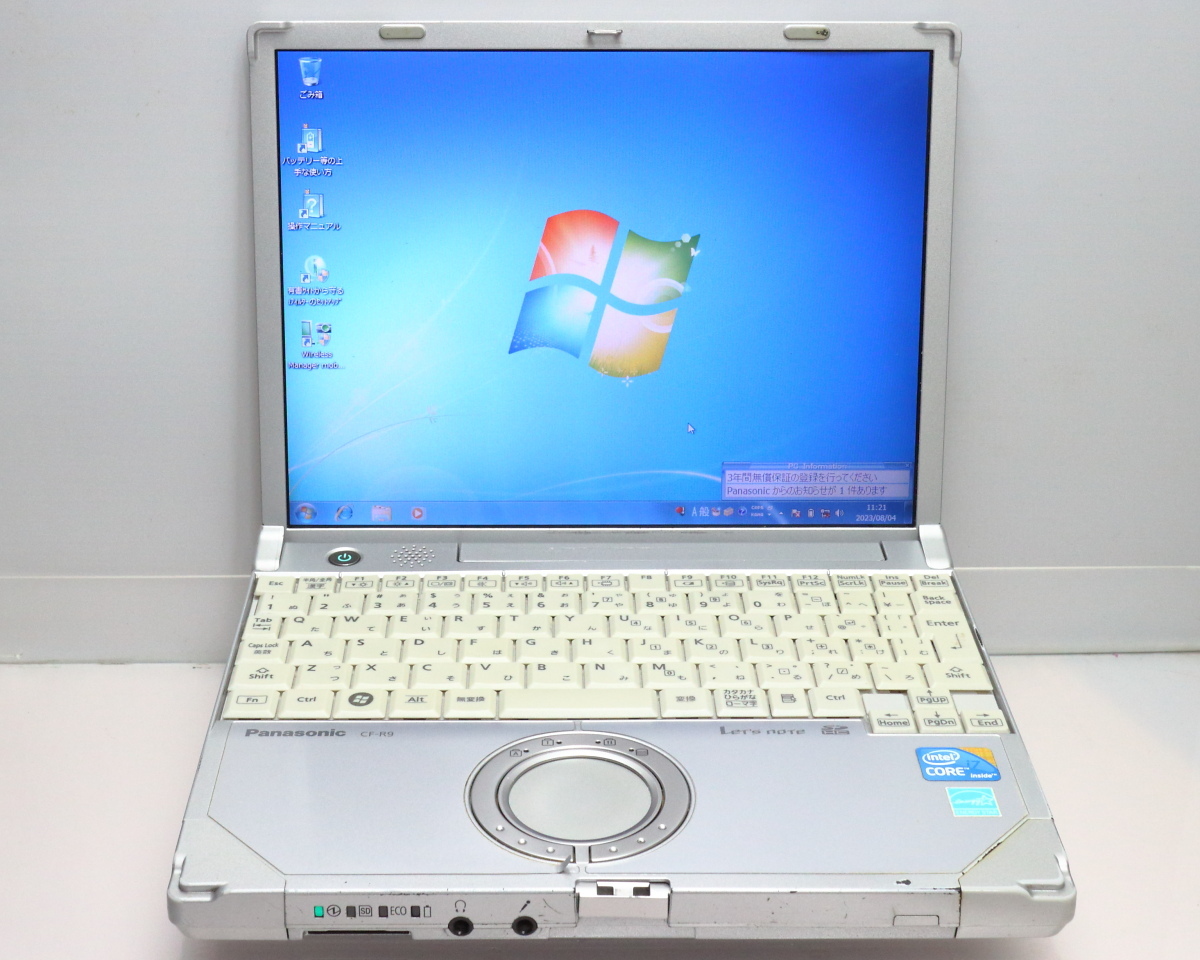 Panasonic Let’s note R9 CF-R9JCBCPS/Core i7-620UM 1.06GHz /6GBメモリ ...