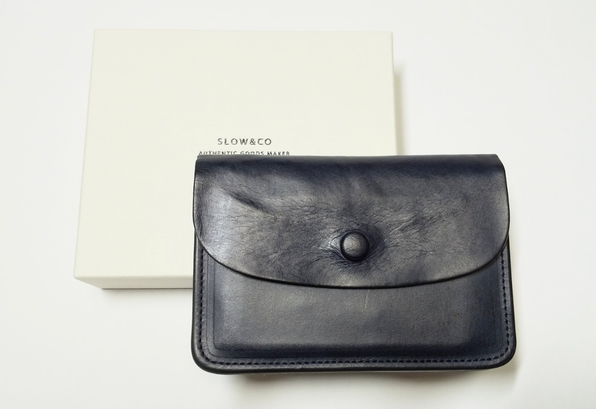 SLOW ingrasat mini wallet スロウ イングラサット ミニ財布 小銭入れ WALLET ネイビー コインケース(小銭入れ ...