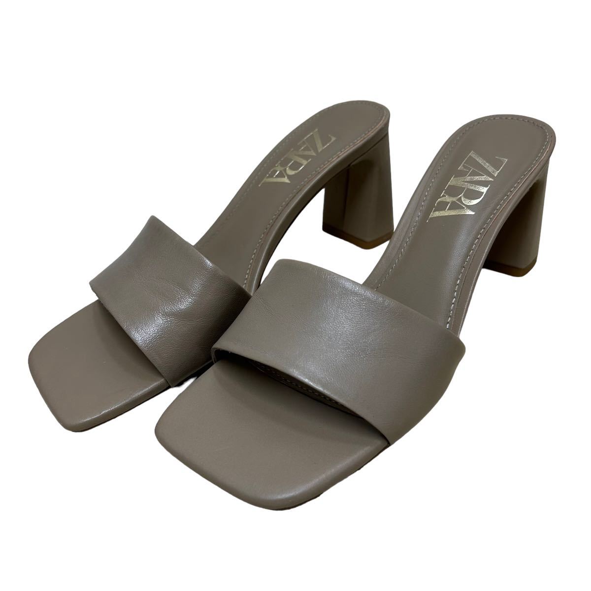 AK971 ZARA ザラ レディース サンダル 36 約 23cm ライトブラウン レザー 良好(23.0cm)｜売買されたオークション情報 ...