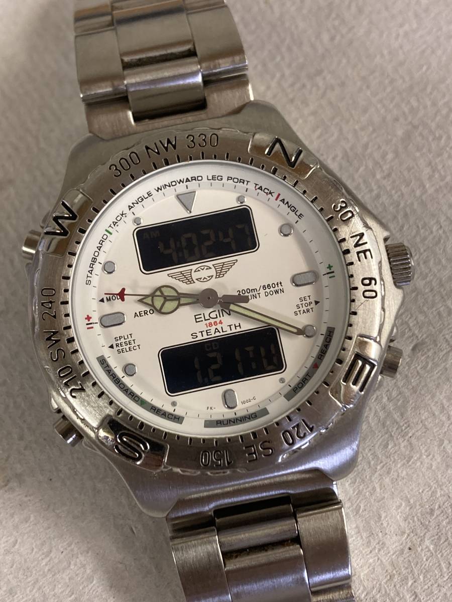 1円スタート ELGIN エルジン FK-1002-C クォーツ メンズ腕時計 SS(エルジン)｜売買されたオークション情報、yahooの商品 ...