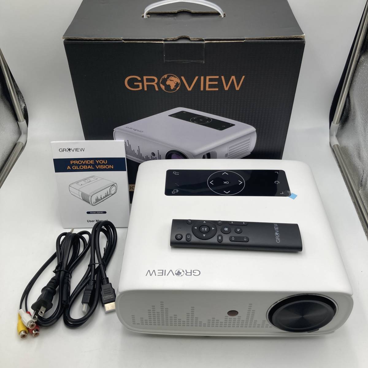 通電確認済み GROVIEW プロジェクター JQ818C Bluetooth搭載 ワイヤレス接続 スマホ対応/Y9383-S3(本体)｜売買 ...