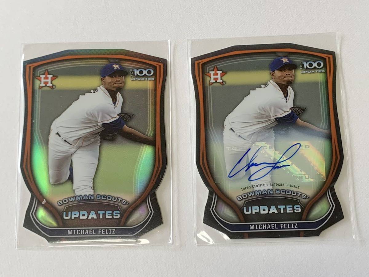 新来日外国人 2枚セット MICHAEL FELIZ マイケル フェリス 99枚限定 中日 Topps Updates 直筆サイン Auto ...