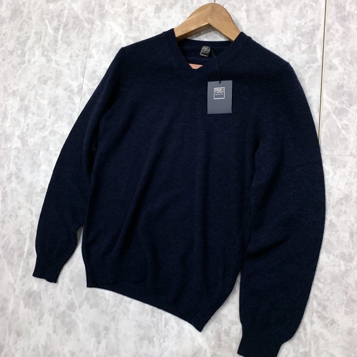 EE イタリア製 '極上カシミヤ100%' FEDELI フェデーリ 最高峰 CASHMERE ニット Vネック セーター 46 メンズ トップス NAVY(Mサイズ)｜売買されたオークション ...