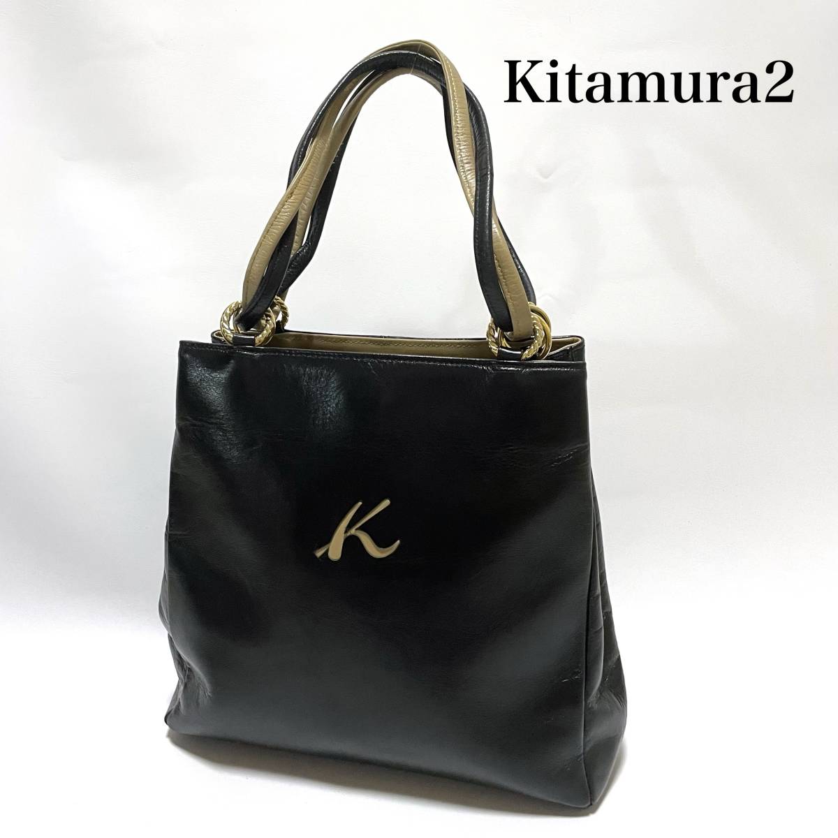 キタムラ Kitamura2 トートバッグ 黒 本革 ショルダーバッグ 軽量 black ベージュ レザー ハンドバッグ ファスナー ポケット(かばん、バッグ)｜売買されたオークション情報 ...